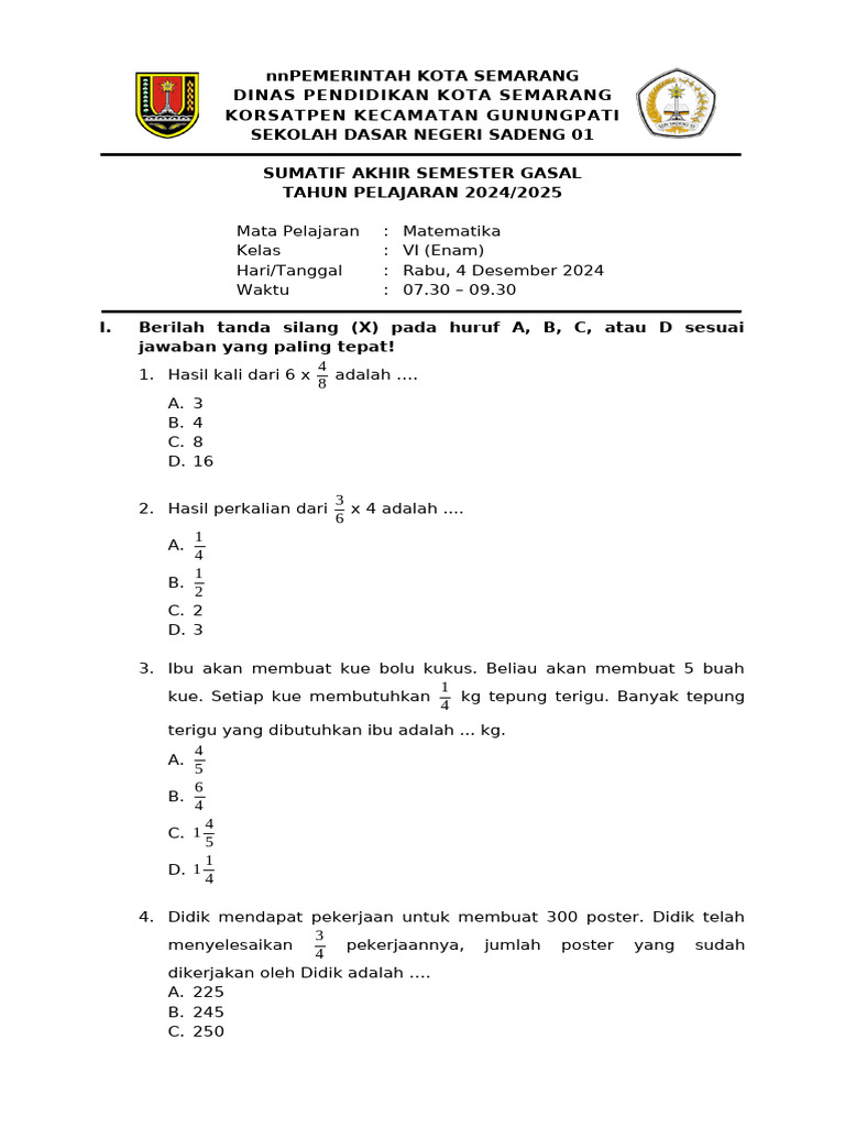 SOAL MATH | PDF