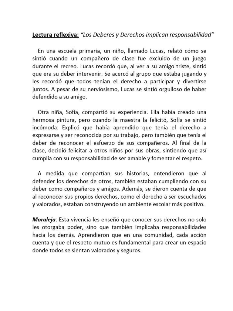 Lectura Reflexiva | PDF