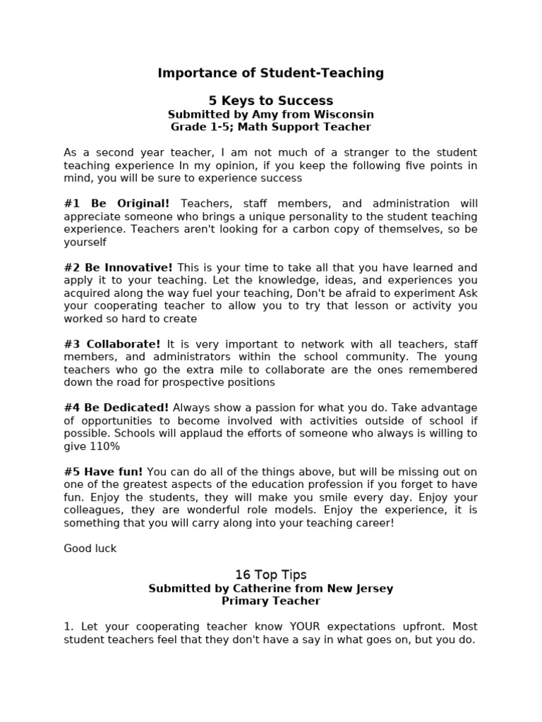 Importance of Student 2024 | PDF | Teachers | Lesson Plan