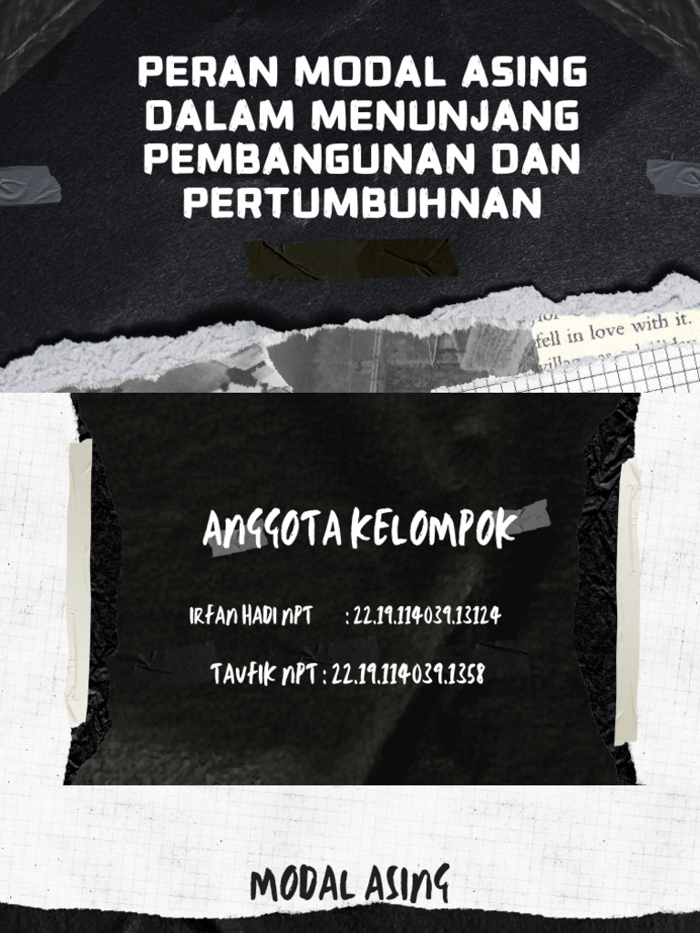Peran Modal Asing dalam Pembangunan Ekonomi | PDF