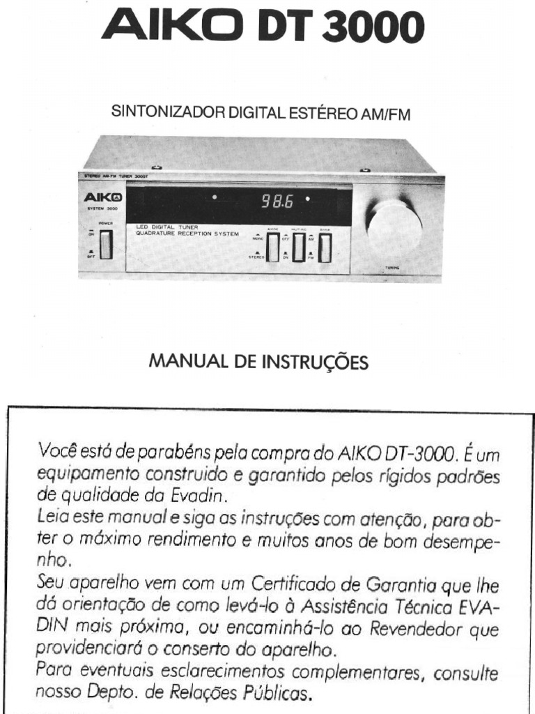 Aiko DT 3000 - Manual | PDF