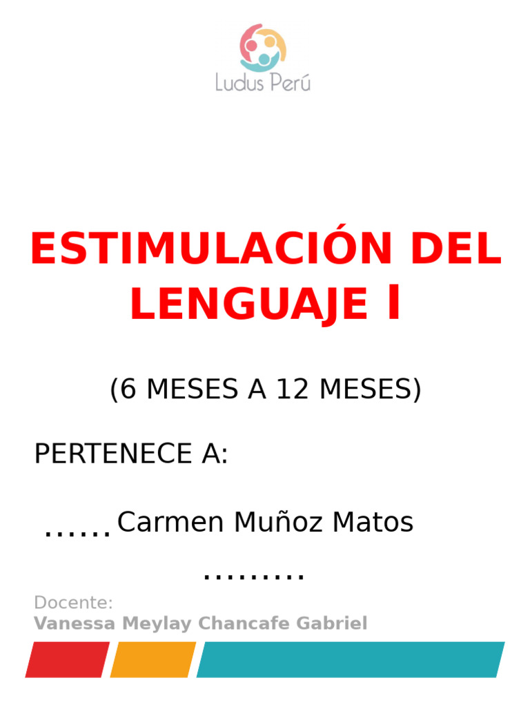 Tarea-Carmen Muñoz Matos - Cuaderno Modelo Estimulación 6 A 12 Meses | PDF | Animales ...
