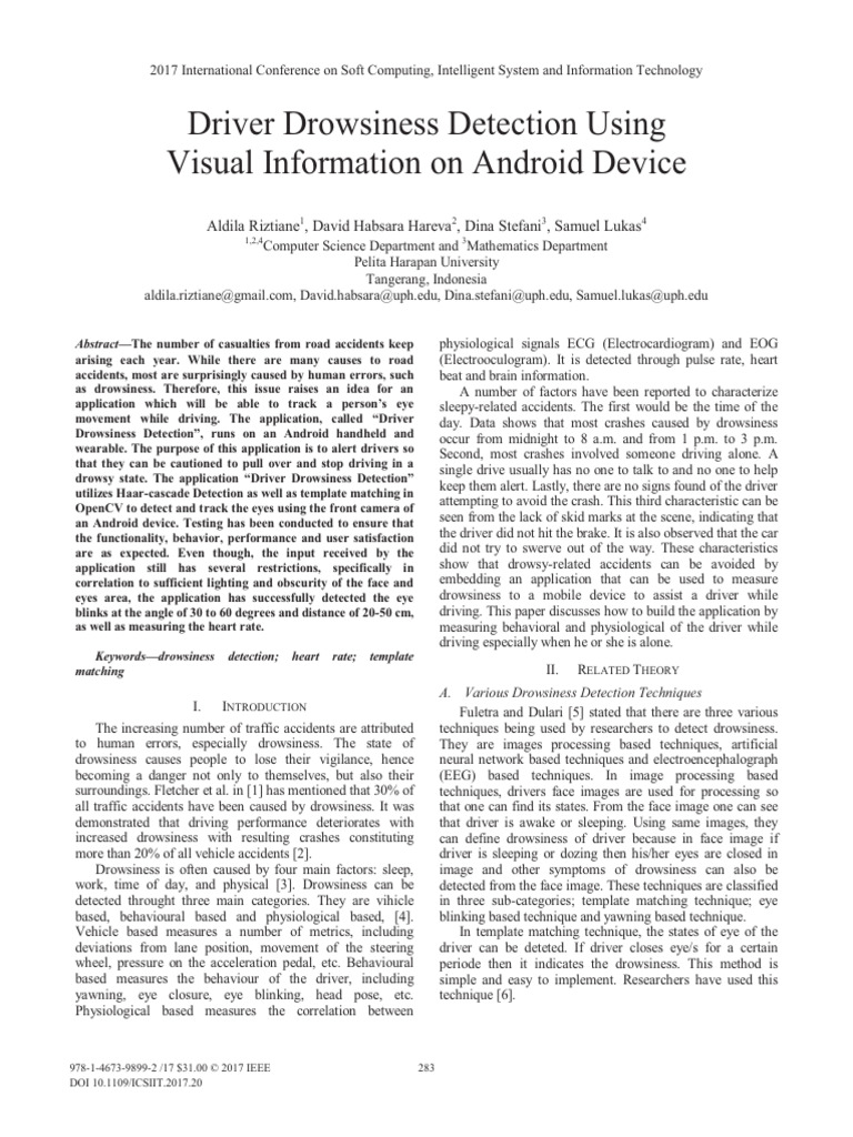 Driver Drowsiness Detection Using | PDF | Electroencephalography | Heart Rate