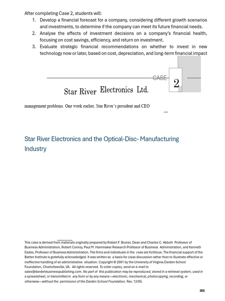 Case Study 2 - Star River Electronics LTD | PDF | Equity (Finance ...