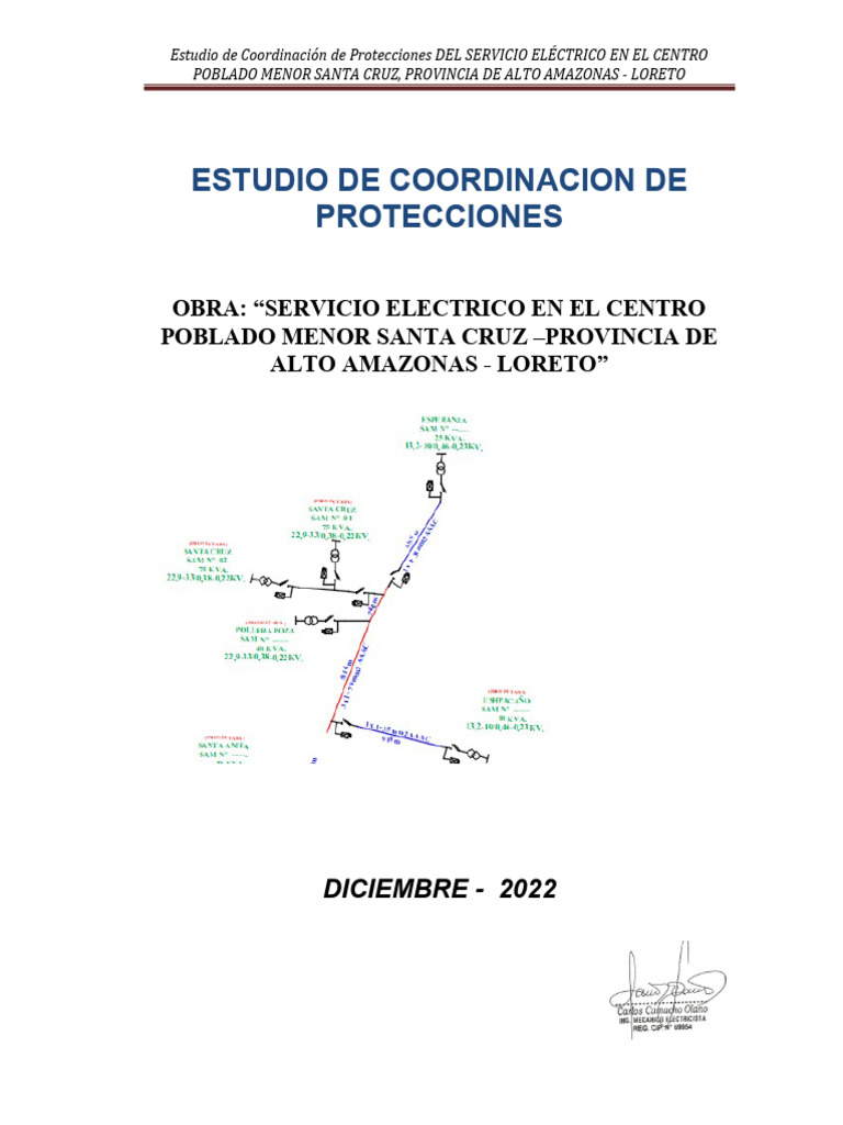 ESTUDIO DE COORDINACION DE PROTECCIONES - SANTA CRUZ | PDF | Ingenieria Eléctrica | Relé
