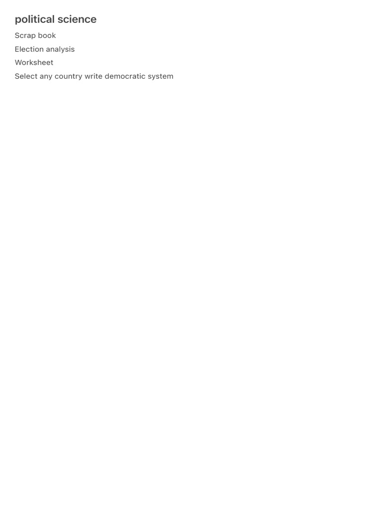 Political Science | PDF