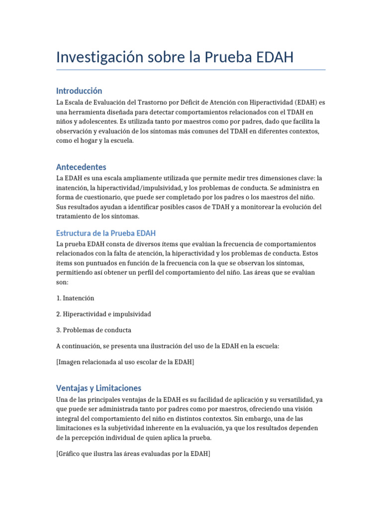 Investigacion EDAH 1 | PDF