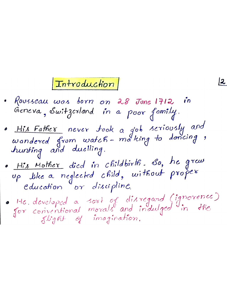 Rousseau's Social Contract Theory | PDF