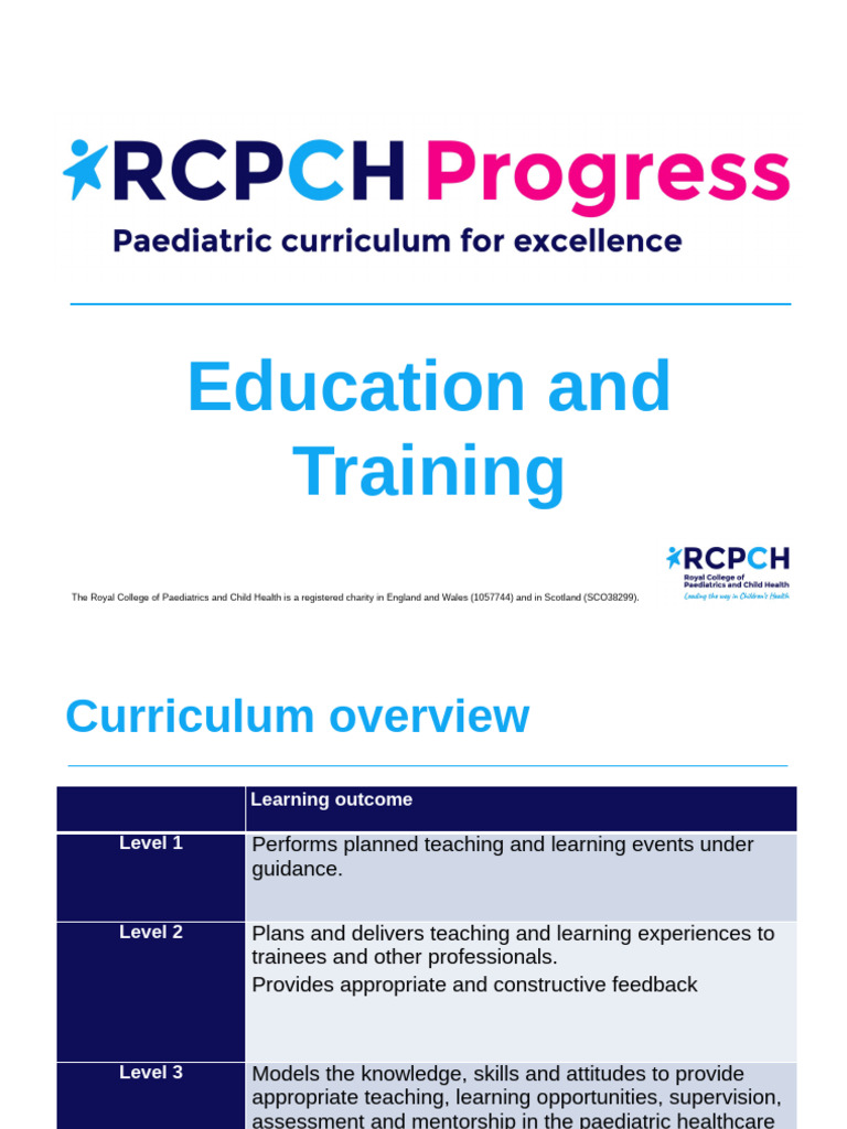 Paediatric Education and Training Guide | PDF | Mentorship | Learning