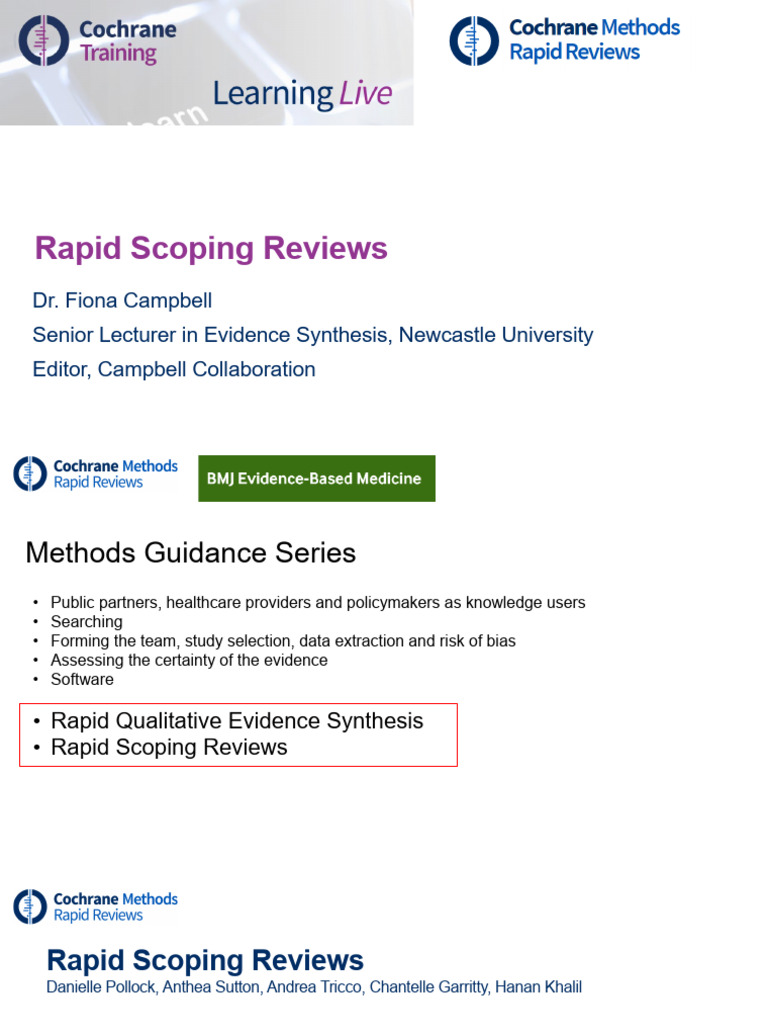 Guide to Rapid Scoping Reviews | PDF | Systematic Review | Methodology