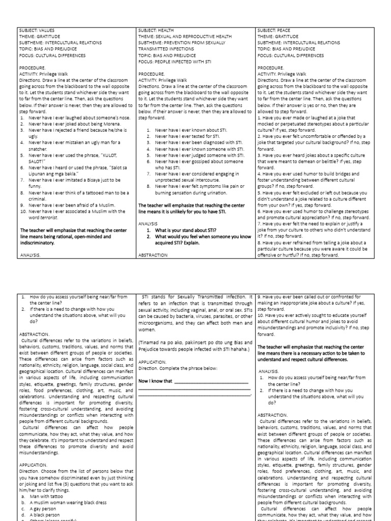 2nd Half DLPs Values Health Peace | PDF | Sexually Transmitted Infection | Human Sexuality