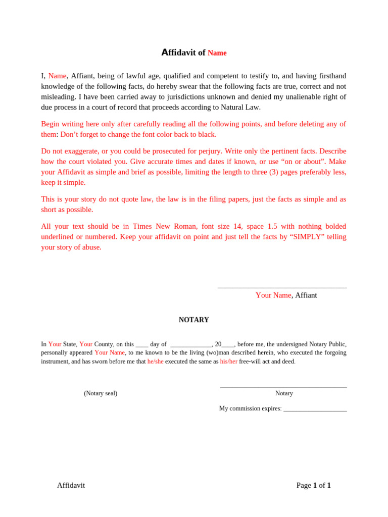 Affidavit | PDF