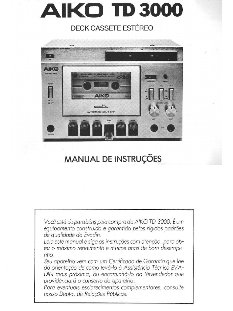 Aiko TD 3000 - Manual | PDF