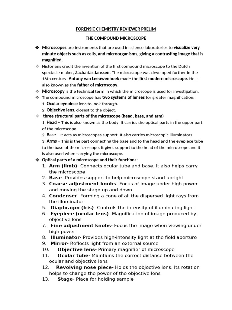 Forensic Chem Reviewer Prelim | PDF | Poison | Toxicology