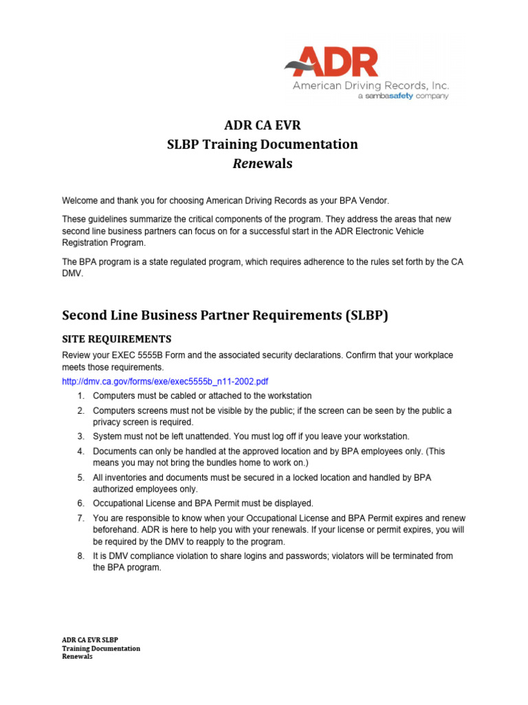 CA DMV Sample Forms Renewal Documents Word Doc Nov 2020 English 1 | PDF ...