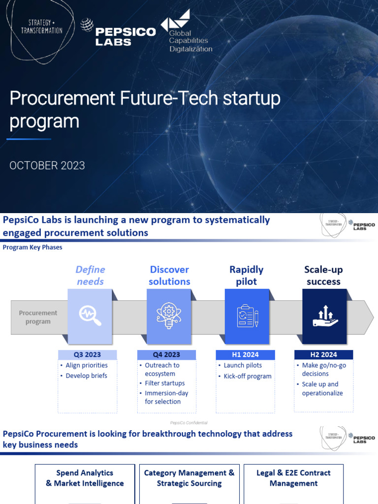 PepsiCo's Procurement Tech Program | PDF | Supply Chain | Procurement