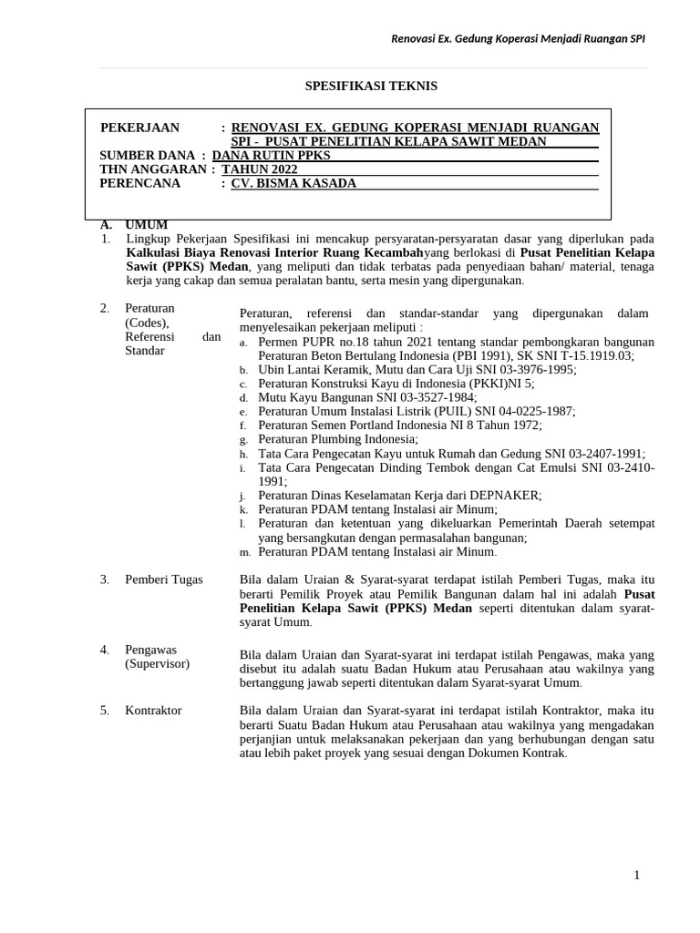 RKS Renov Interior | PDF