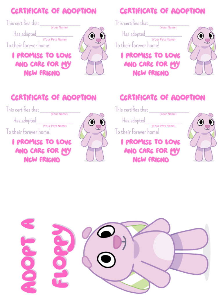 Adoption Certificate Template | PDF