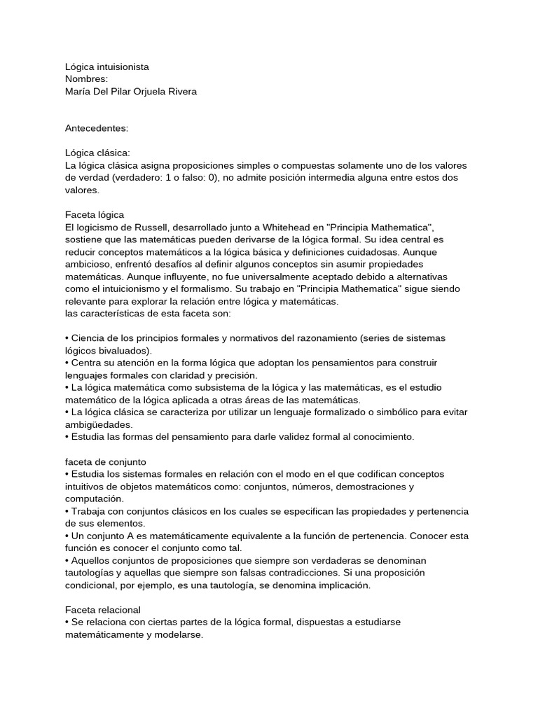 Lógica Intuicionista, Herramientas | PDF | Lógica | Lógica matemática