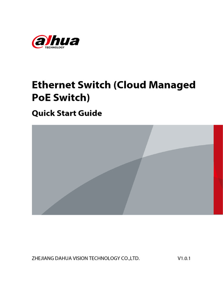Dahua_Ethernet_Switch_(Cloud_Managed_PoE_Switch)_Quick_Start_Guide_V1.0.1 | PDF | Computer ...