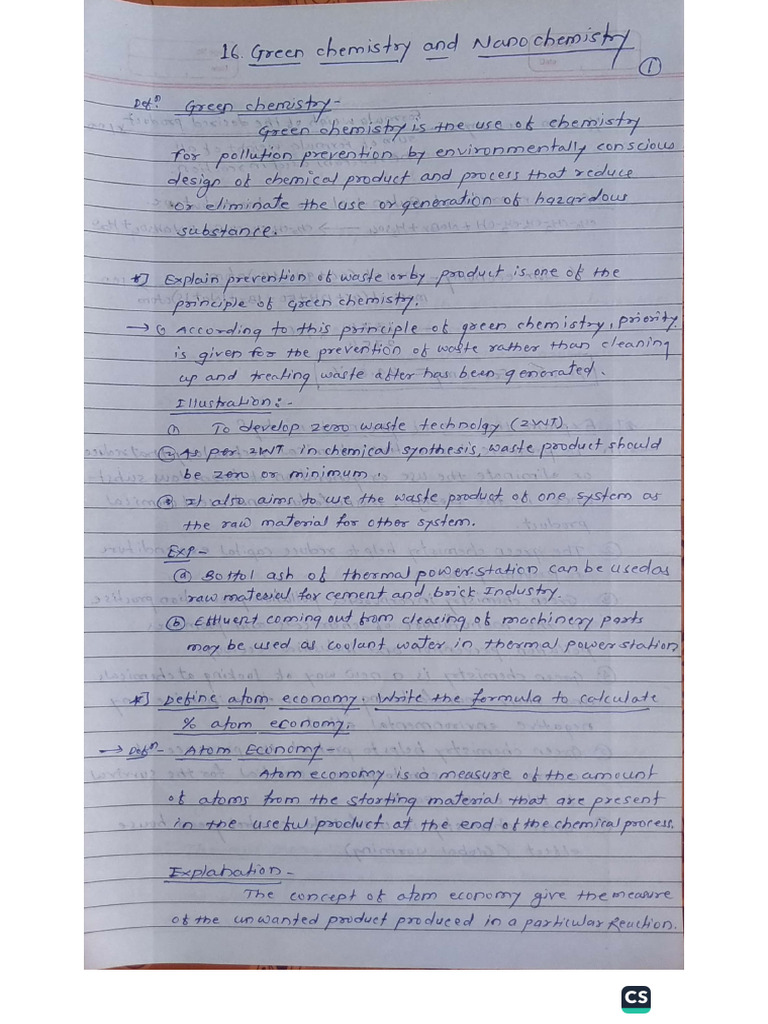 16.Green Chemistry and NanoChemistry | PDF