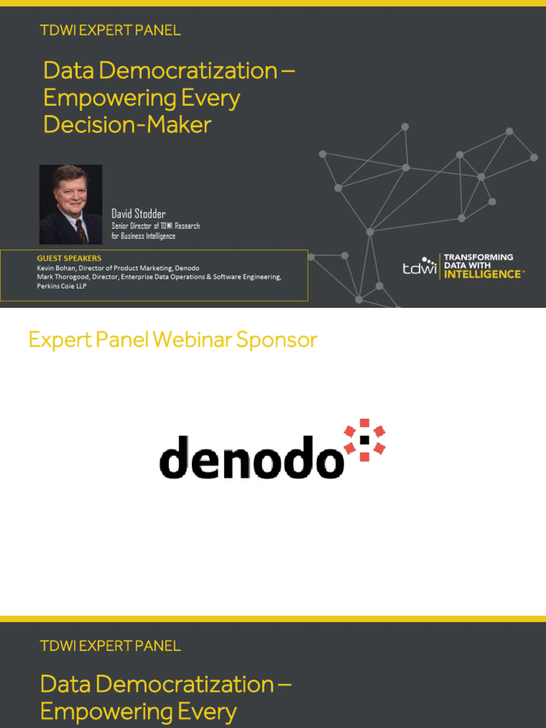 Expert Panel - Data Democratization - Empowering Every Decision Maker ...