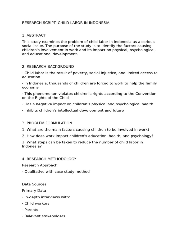 RESEARCH SCRIPT | PDF