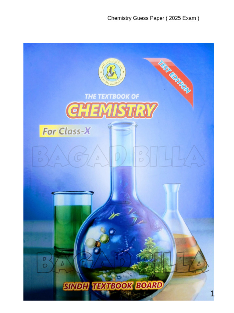 Class 10 Chemistry Guess 2025 PDF | PDF | Chemical Equilibrium ...