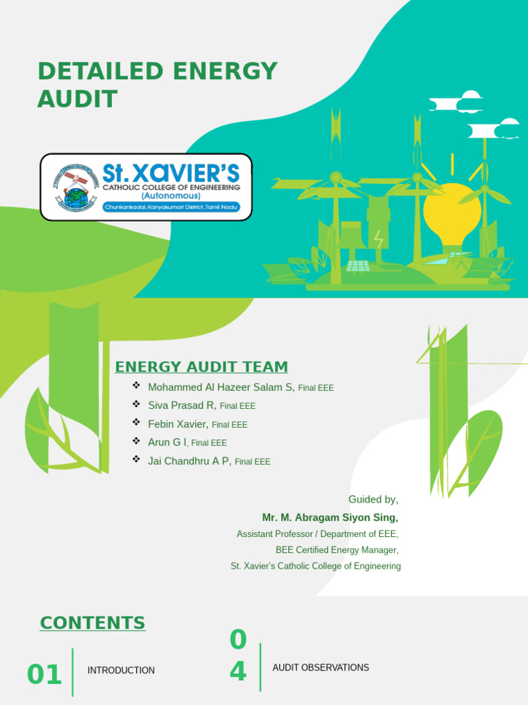 Energy Ppt 3 Pdf Energy Conservation Audit