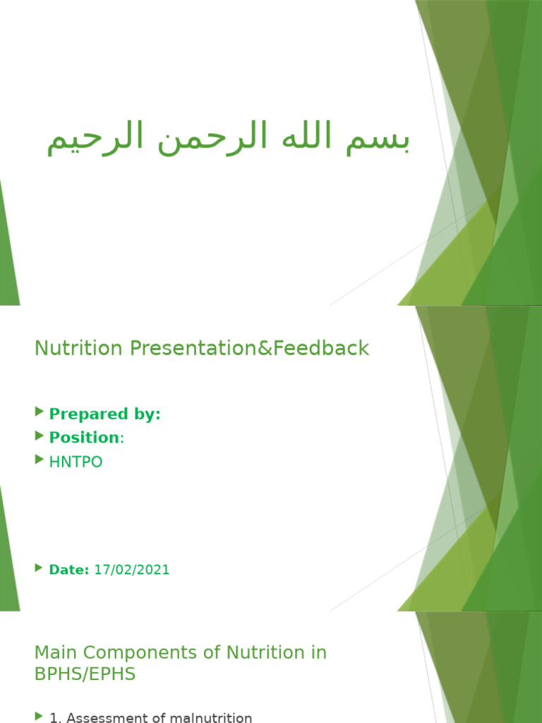 Nutrition Presentation | PDF