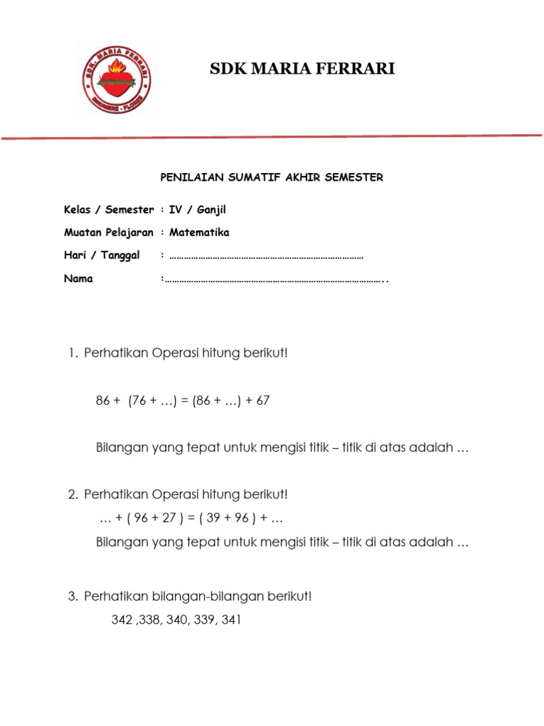 SAS MATEMATIKA | PDF