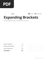 Expand Brackets: Practice Questions | PDF