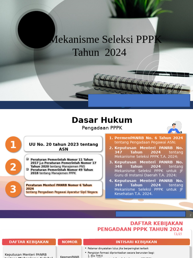 Bahan Zoom Mekanisme Seleksi PPPK 2024 | PDF