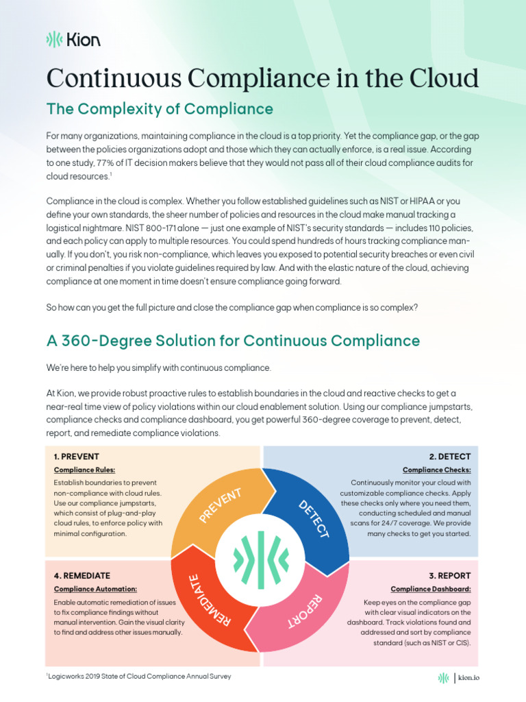 Continuous Compliance in The Cloud | PDF | Regulatory Compliance ...