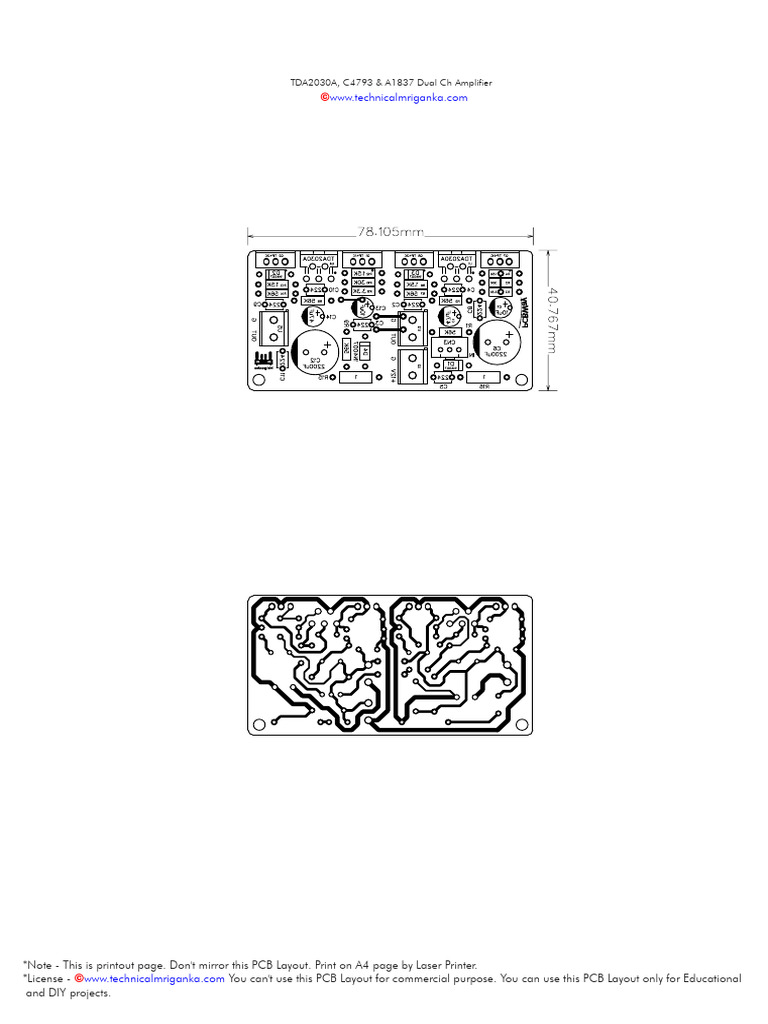 TDA2030A, C4793 & A1837 Dual Ch Amplifier Technical Mriganka | PDF