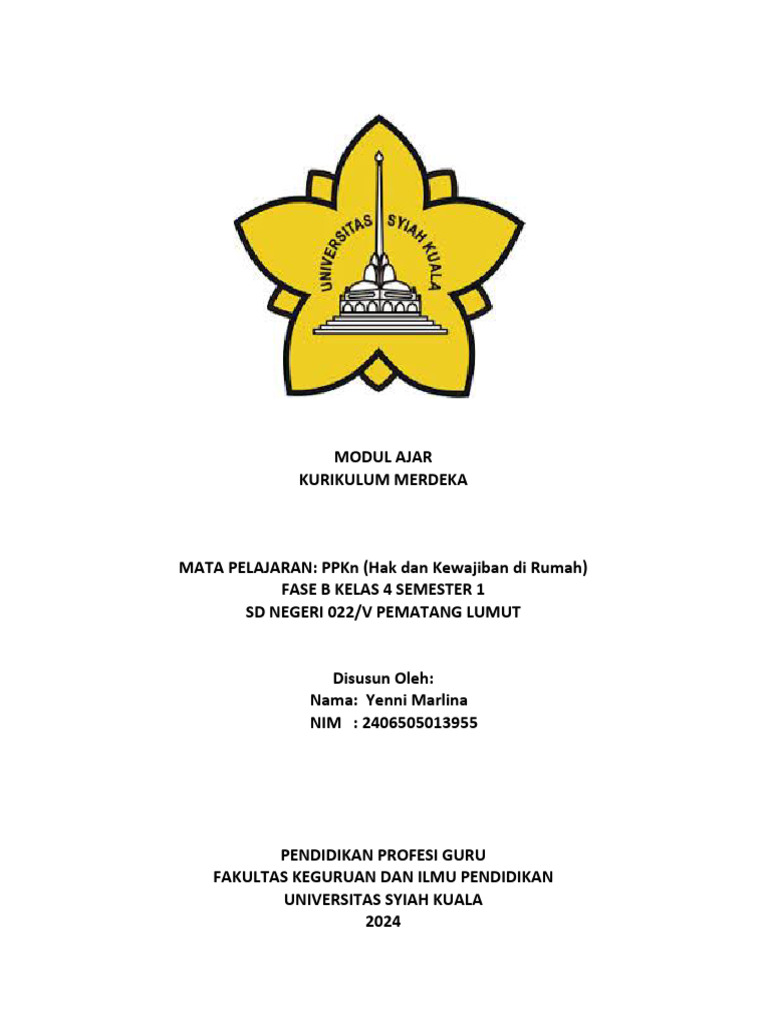 MODUL AJAR KURIKULUM MERDEKA 2022 Ukin | PDF