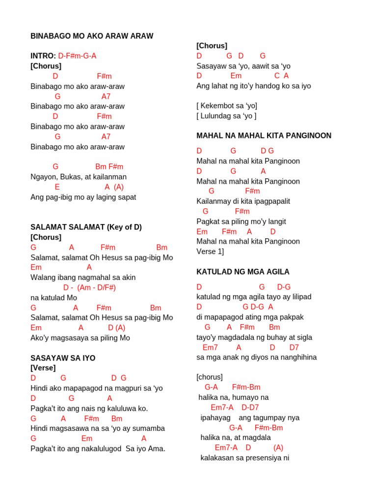 Binabago Mo Ako Araw Araw Joyful | PDF