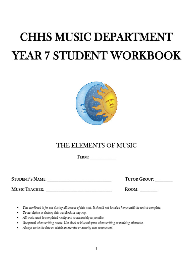 Year 7 Music Workbook: Elements of Music | PDF | Rhythm | Sound