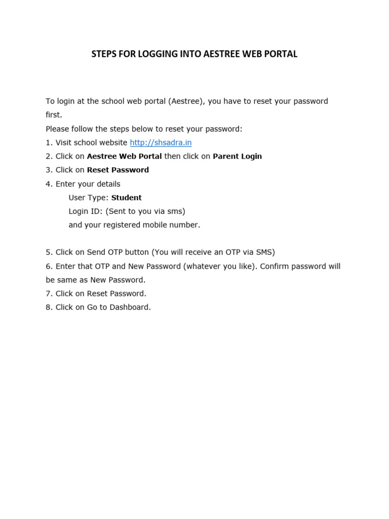 Step Login Aestree Shsada (1) | PDF