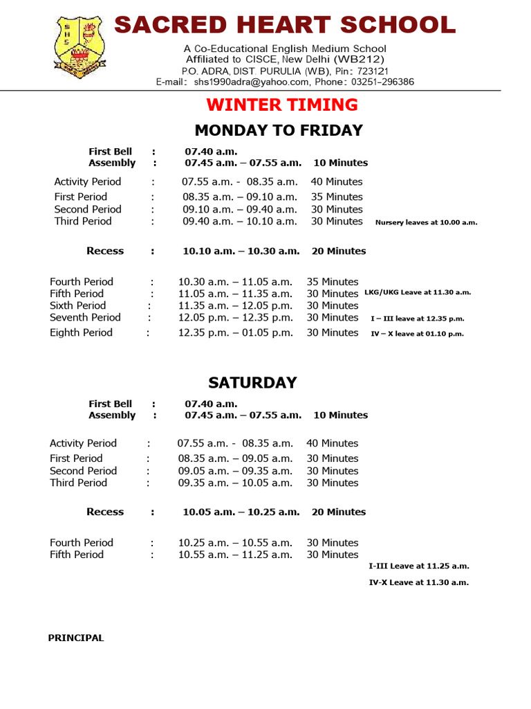 WINTER TIMING-2024 (1) | PDF