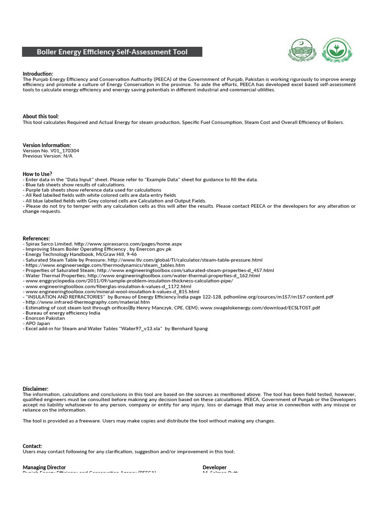 Boiler Ee Tool Peeca | PDF | Boiler | Steam