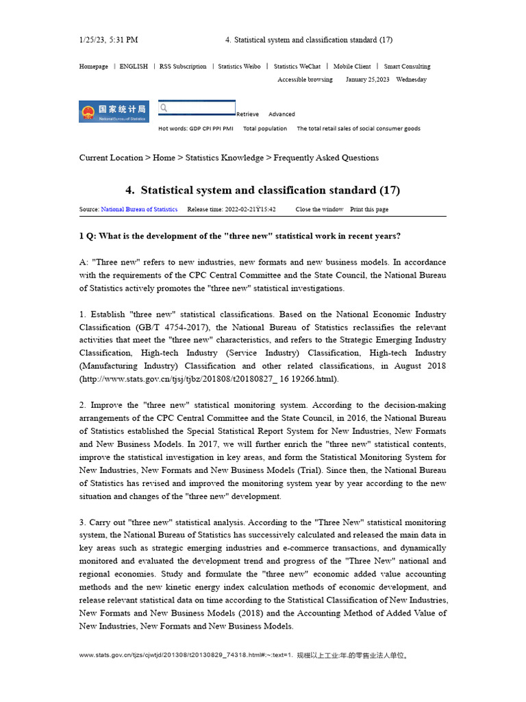 Statistics Classifications (EN) | PDF | Statistics | Economies