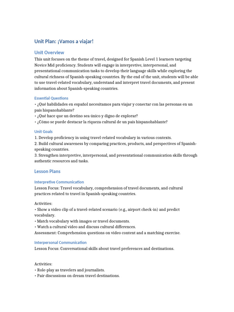 Combined Unit Lesson Plan | PDF