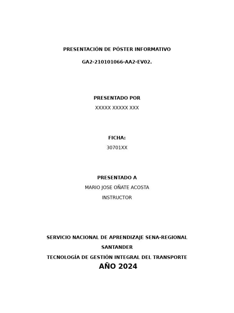 Presentacion de Poster Informativo | PDF