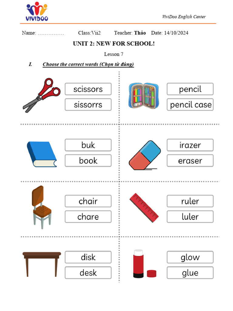 14.10-Vii2-As1-U2-L7-Thao-6 Bản 2 Mặt | PDF