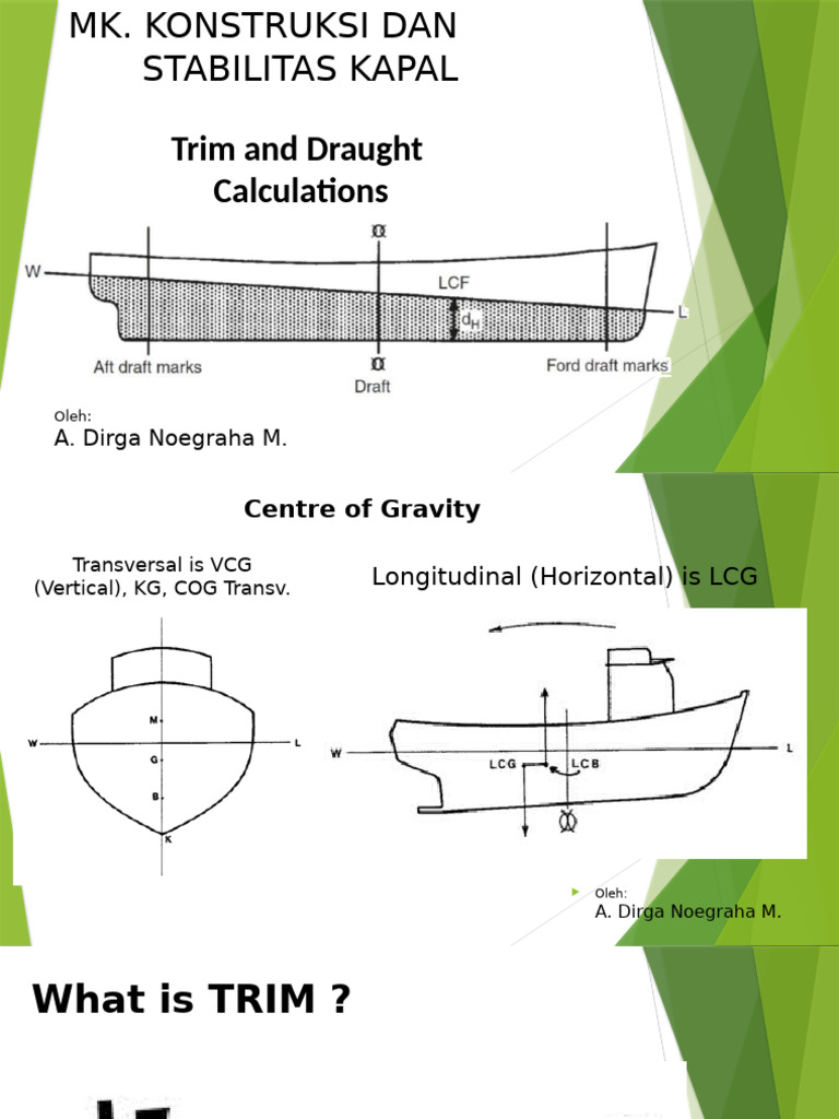 TM. 1.11 (Trim and Draft Calculation) | PDF | Ships | Watercraft