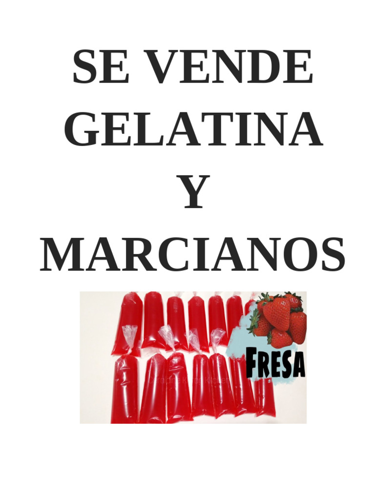 Se Vende Gelatina y Marcianos | PDF