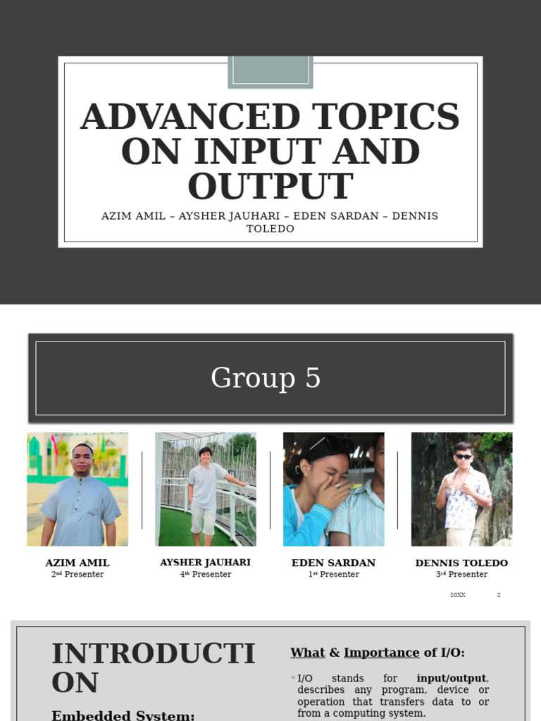 ADVANCED-TOPICS-ON-INPUT-AND-OUTPUT | PDF | Computer Network | Embedded System