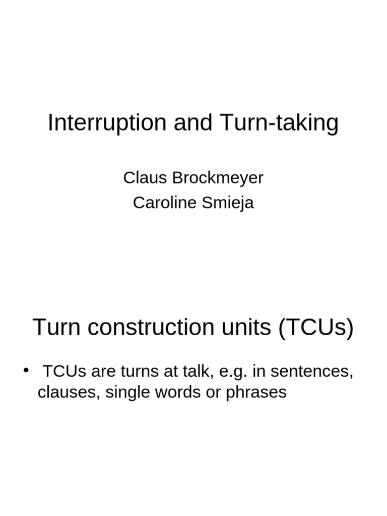 Understanding Interruption and Turn-Taking | PDF | Syntax | Grammar
