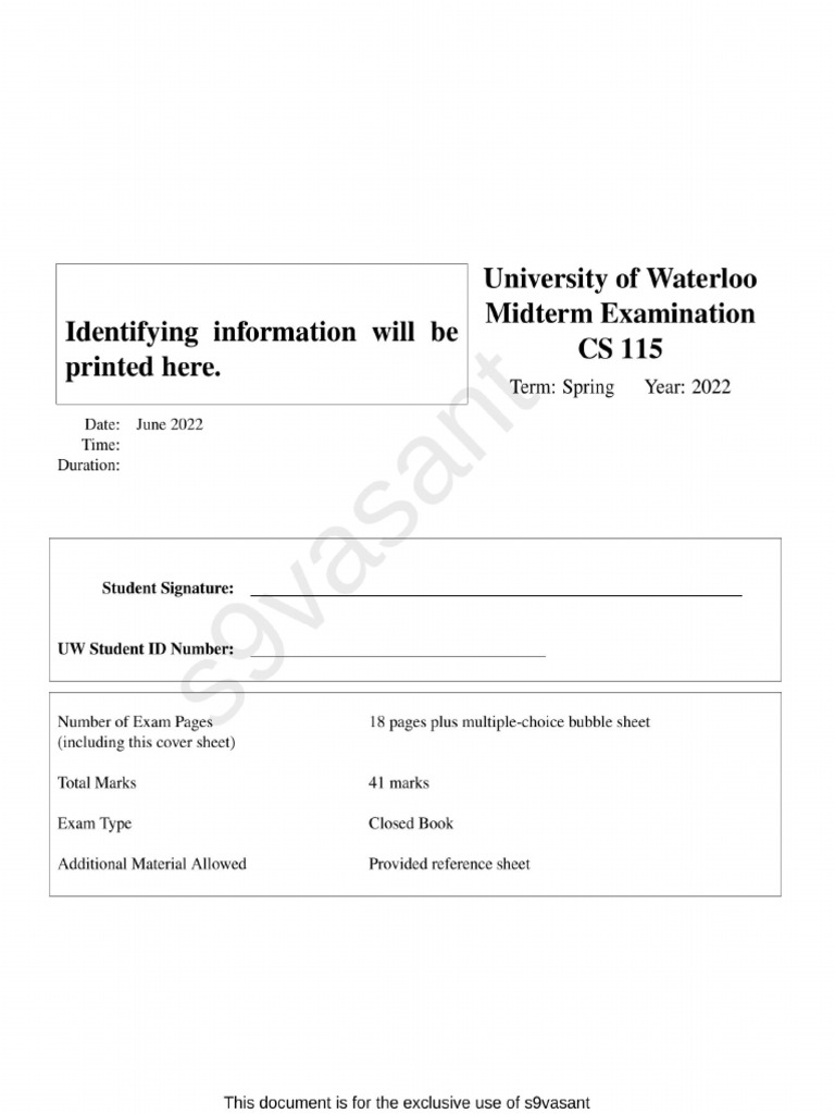 Practice Midterm | PDF